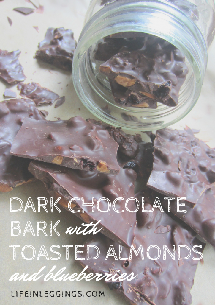 Dark Chocolate Bark With Almonds & Blueberries