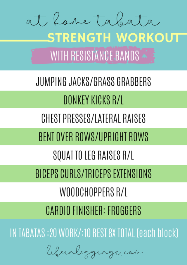 At-Home Tabata Strength Workout With Resistance Bands